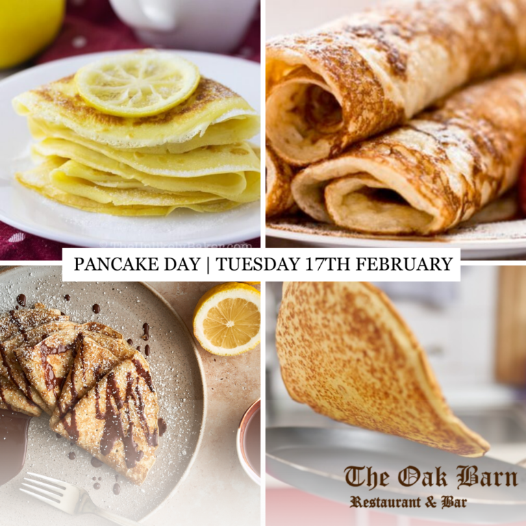 Pancake Day 2026 - The Oak Barn Restaurant & Bar